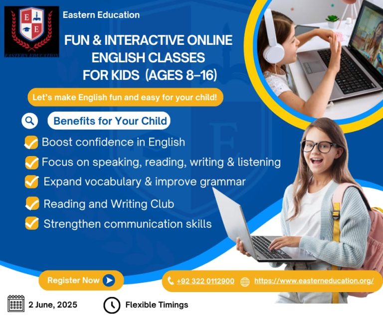 Fun and Interactive English Language Classes for Kids – Eastern Education